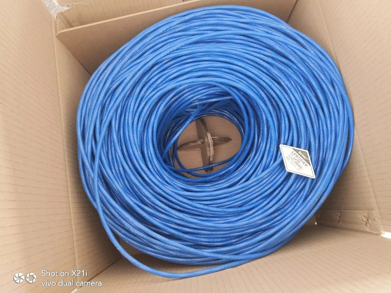 PVC Unshielded Copper Clad Aluminium 4 คู่สาย Cat6 23AWG